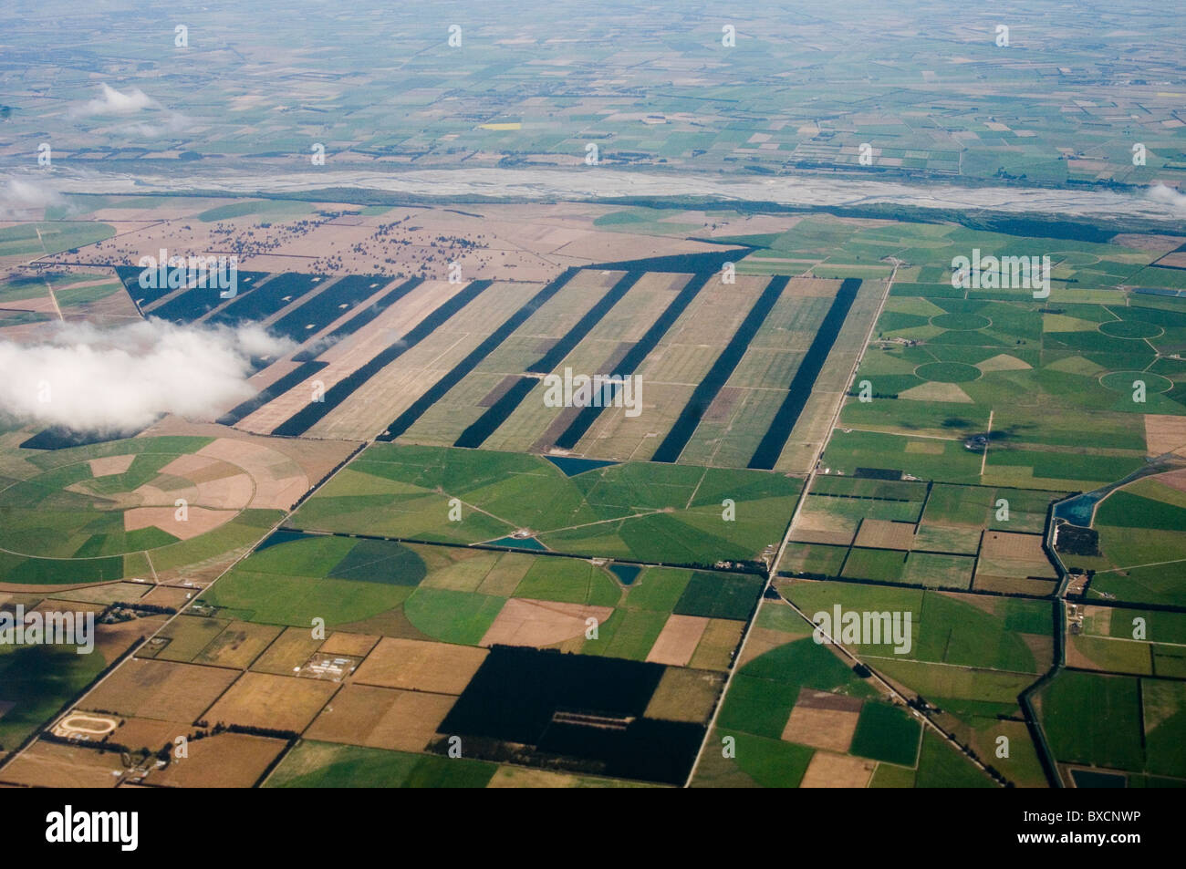 Aerial of Canterbury Plains, New Zealand Stock Photo - Alamy
