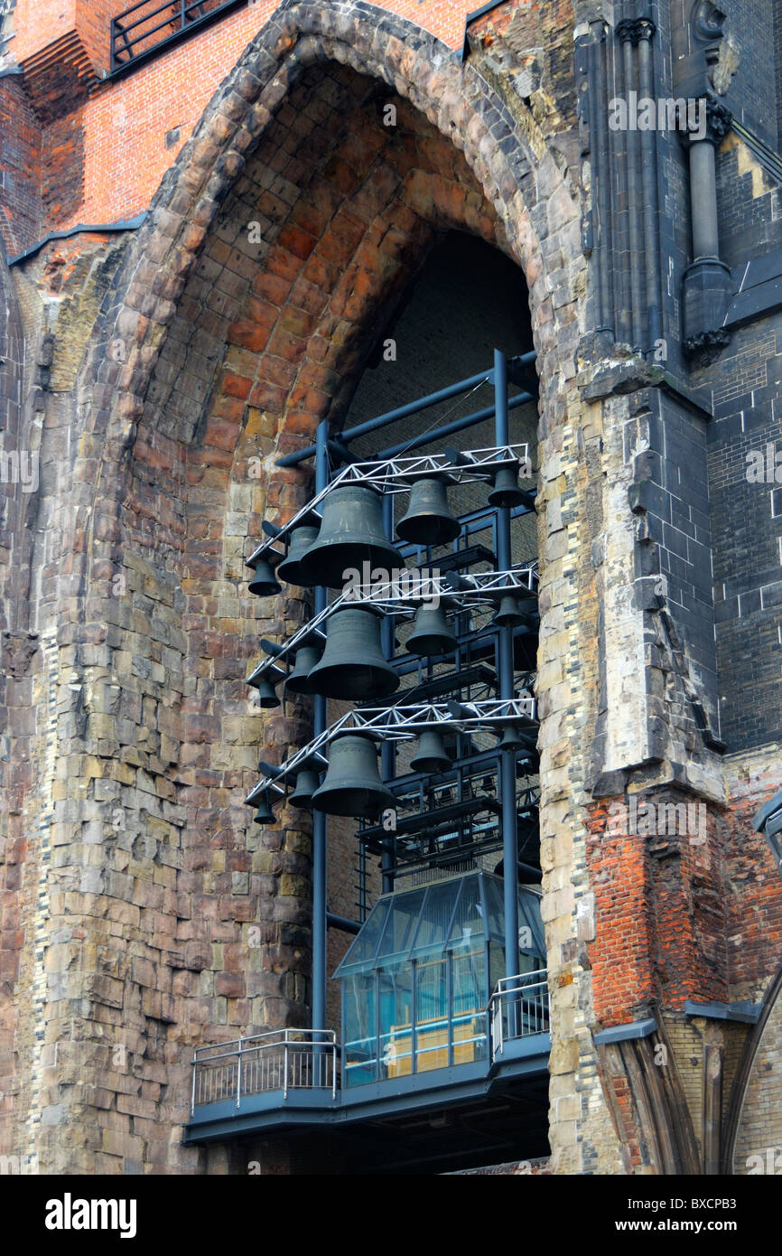 The bell tower of the Gothic Revival Church of St. Nicholas (St ...