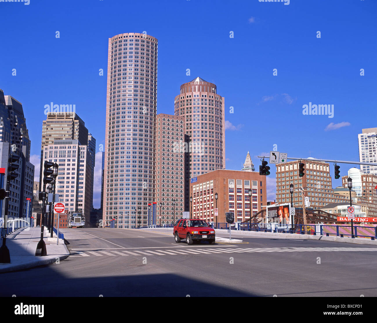 City view from Boston Harbour, Boston, Massachusetts, United States of ...