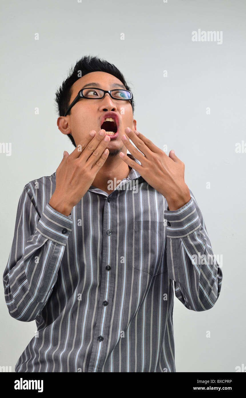 asian business man in shock Stock Photo - Alamy