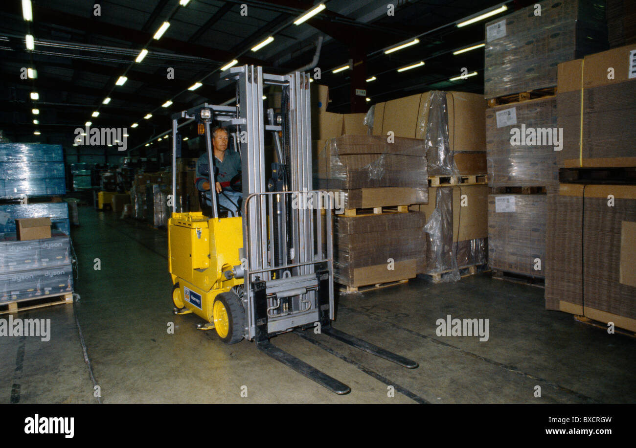 Dyson Factory Forklift In Warehouse Stock Photo - Alamy