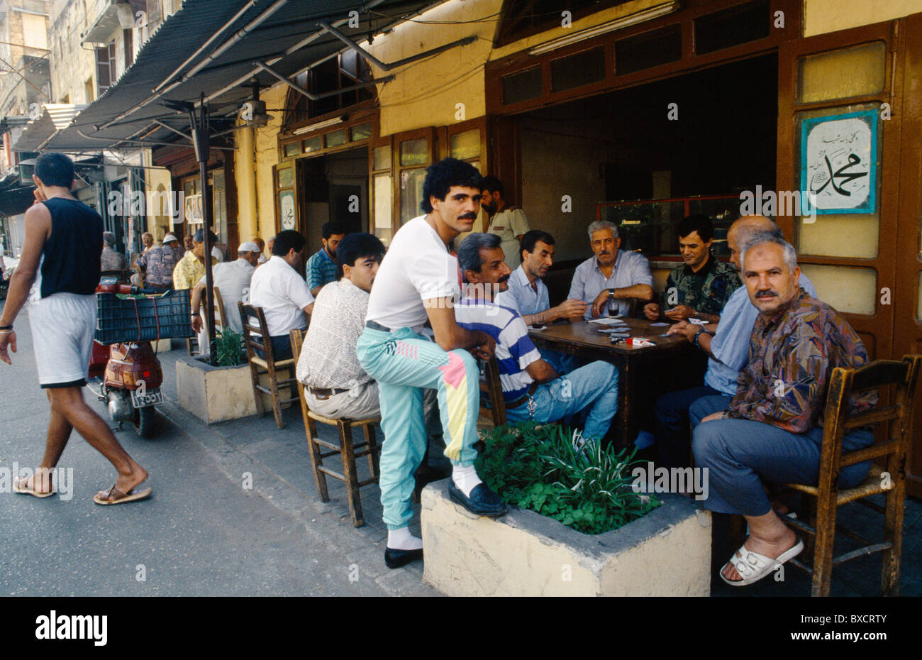 Tripoli Lebanon Men in a Cafe Stock Photo - Alamy