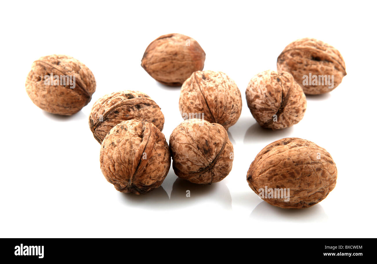 walnut isolated on the white background Stock Photo - Alamy