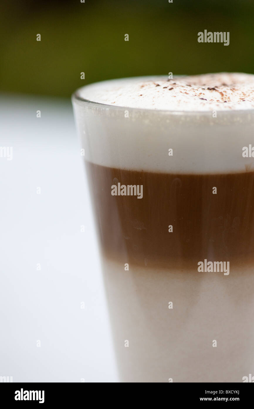 Three layer coffee in glass hi-res stock photography and images - Alamy