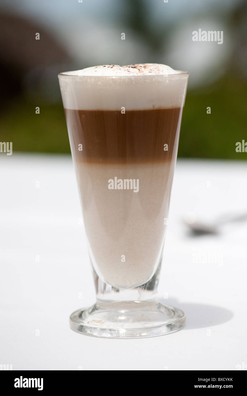 Three layer coffee in glass hi-res stock photography and images - Alamy