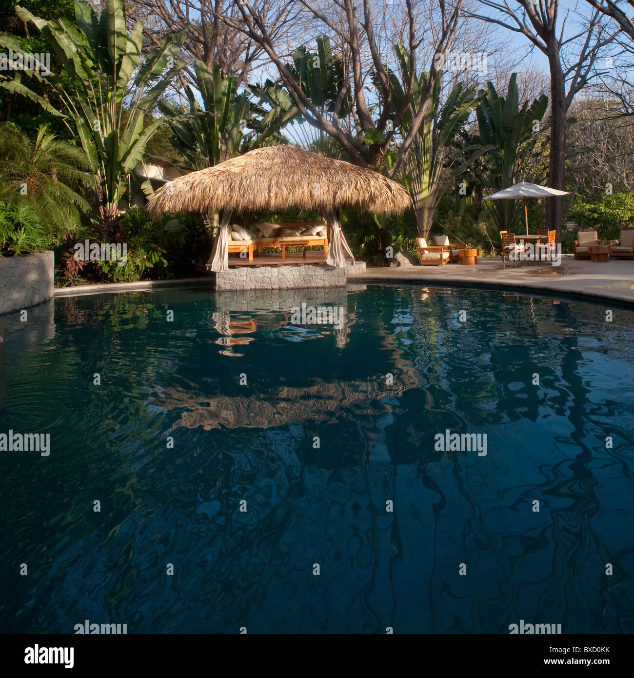 Cabana by poolside in Costa Rica Stock Photo - Alamy