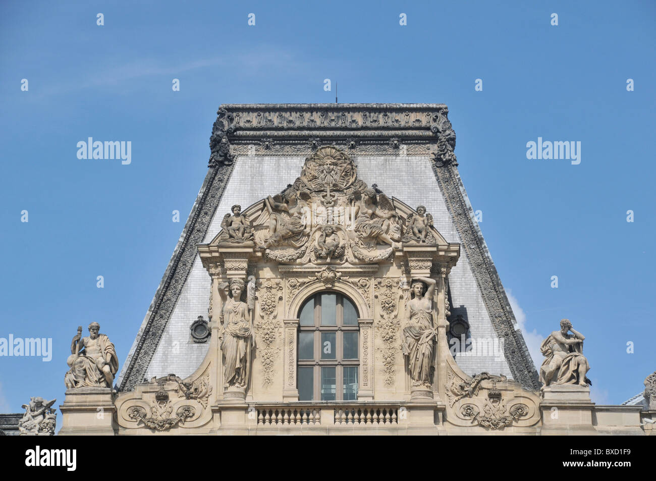 Louvre facade old hi-res stock photography and images - Alamy