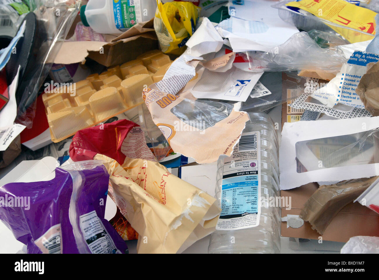 Domestic waste for recycling Stock Photo - Alamy