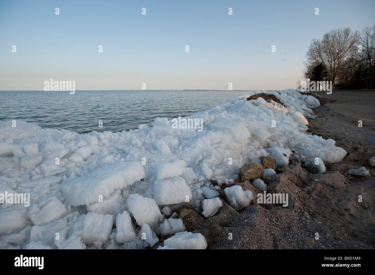 Ice formation on Lake Winnipeg at Gimli, Manitoba, Canada Stock Photo ...