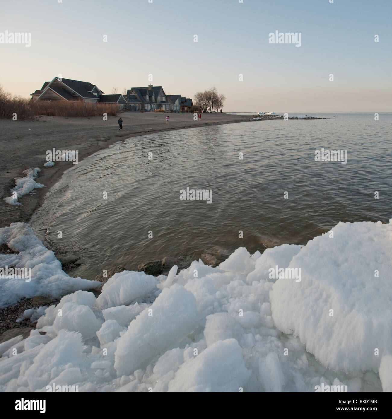 Ice formation on Lake Winnipeg at Gimli, Manitoba, Canada Stock Photo ...