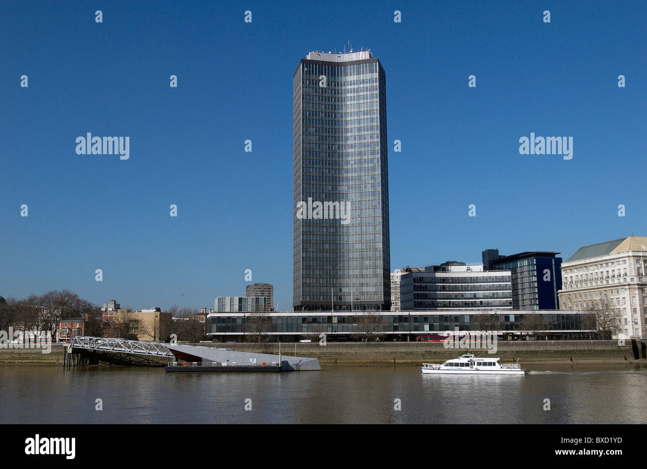 Millbank Tower and Millbank pier London United Kingdom Stock Photo - Alamy