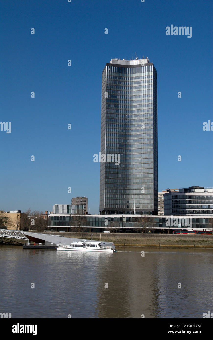 Millbank Tower and Millbank pier London United Kingdom Stock Photo - Alamy