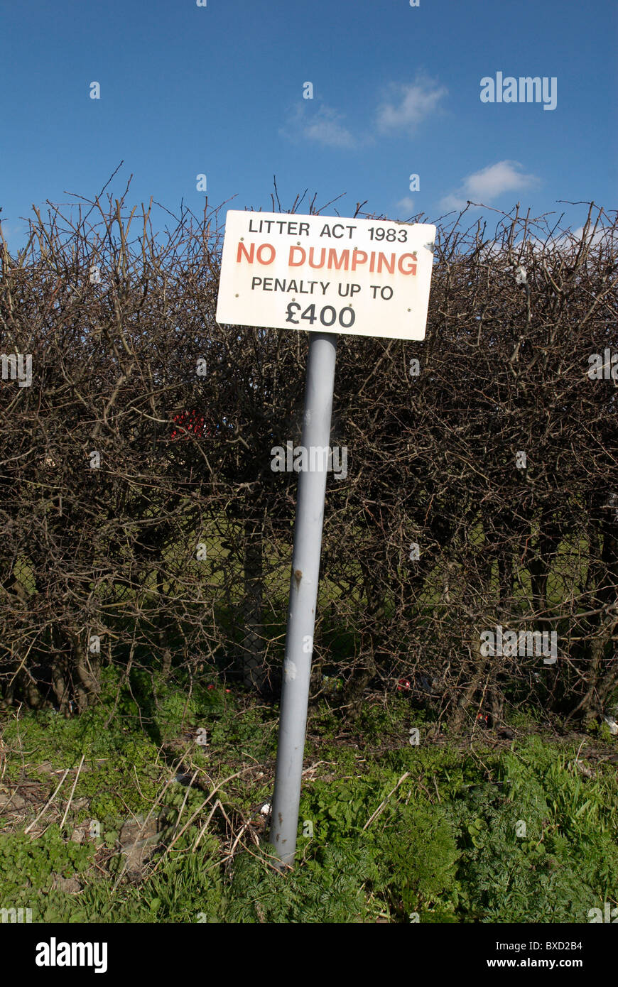 No Dumping sign Stock Photo - Alamy