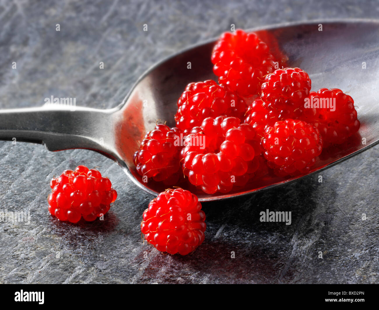 Organic Wineberry [Rubus phoenicolasius] - Japanese fruit Stock Photo ...