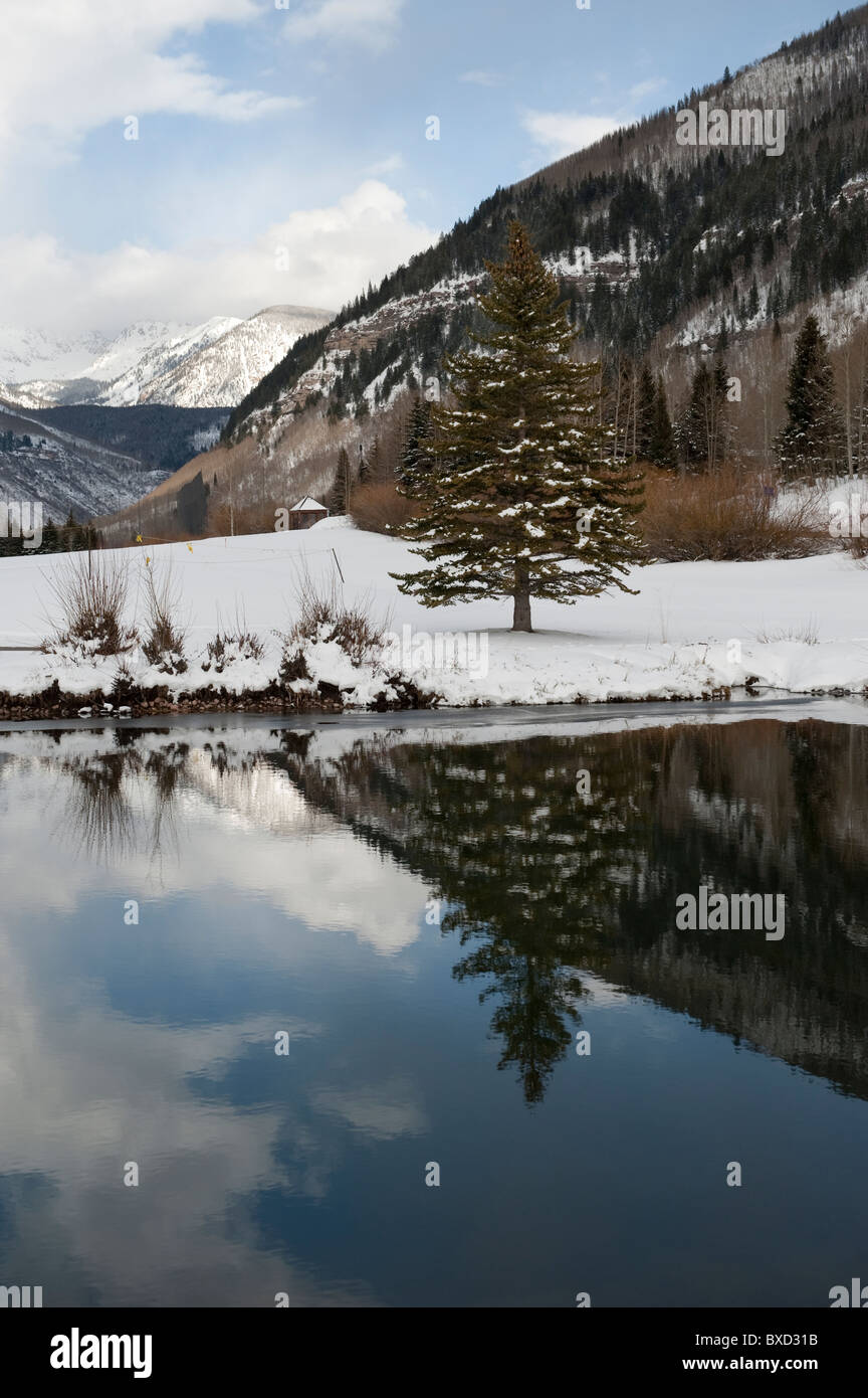 Winter landscape in Vail, Colorado Stock Photo - Alamy