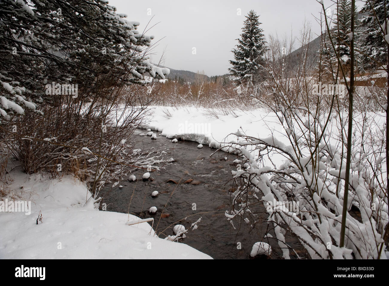 Winter landscape in Vail, Colorado Stock Photo - Alamy
