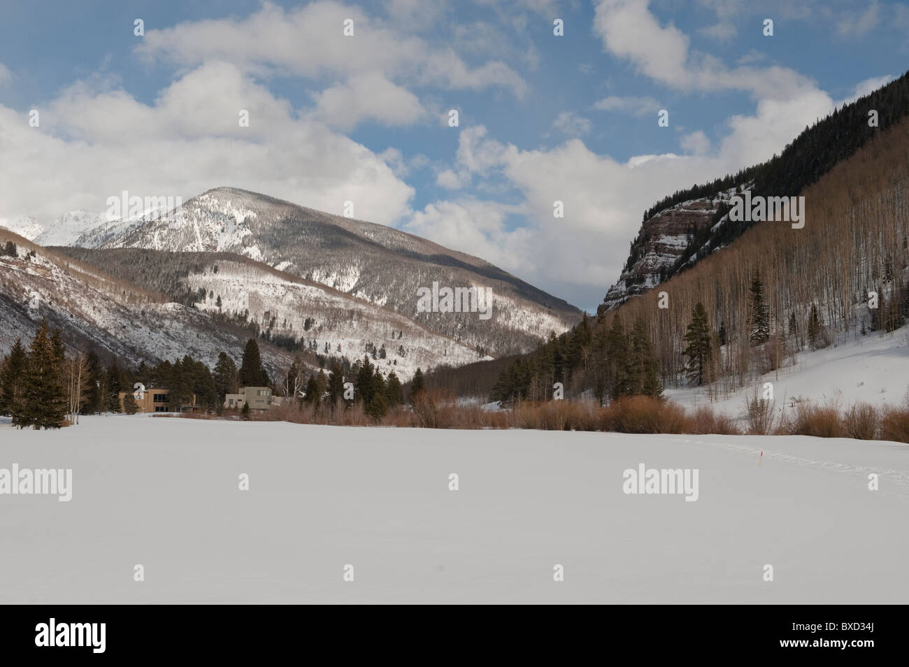 Winter landscape in Vail, Colorado Stock Photo - Alamy