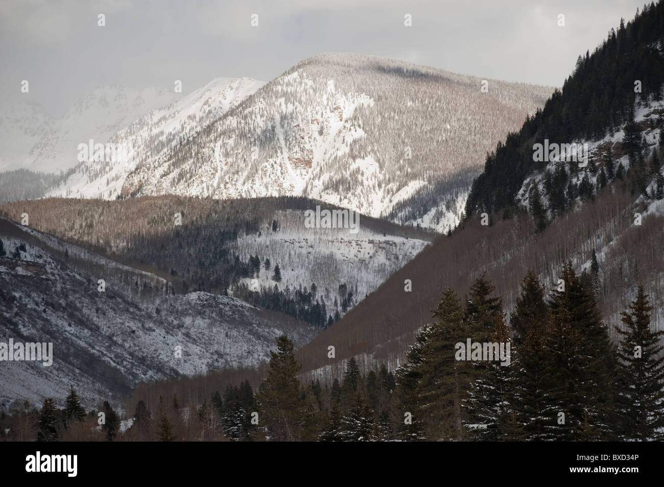Winter landscape in Vail, Colorado Stock Photo - Alamy