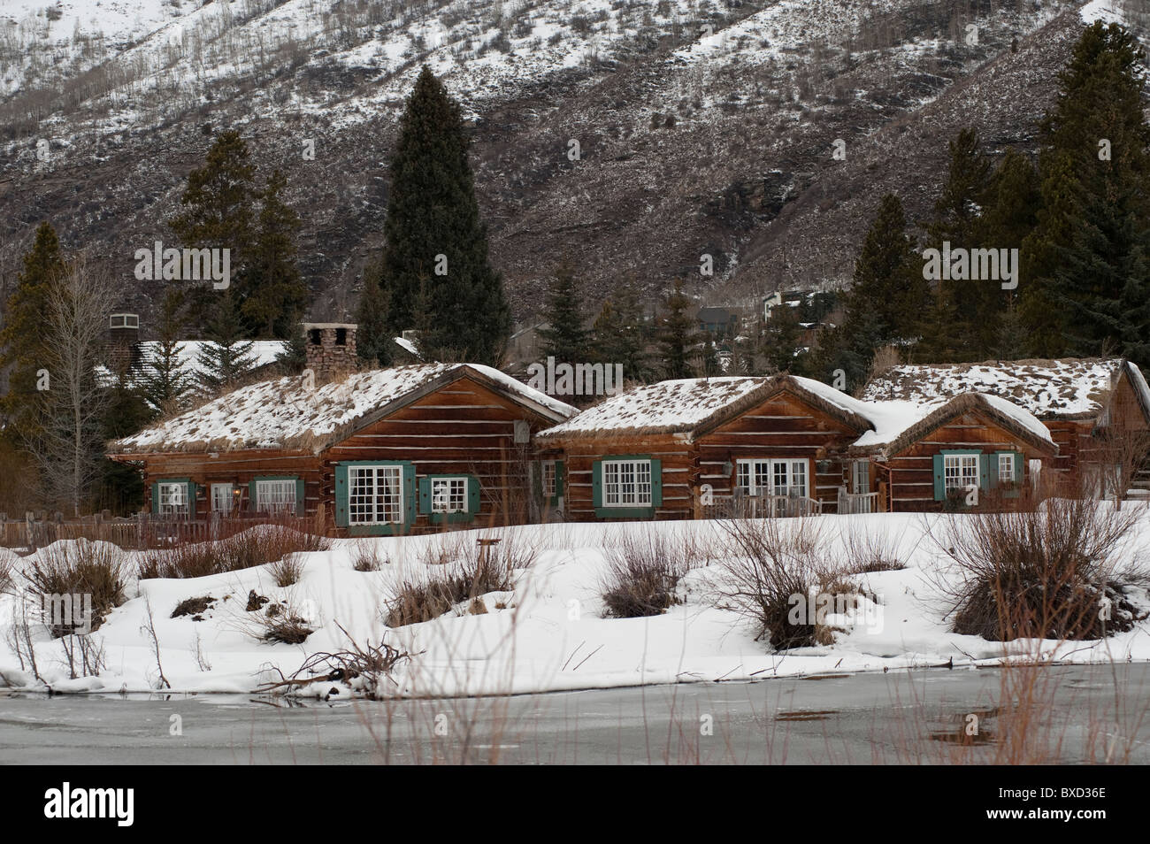 Buildings in Vail Colorado Stock Photo - Alamy