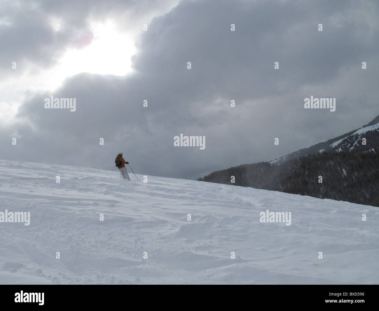 Skier on a mountain slope in Vail, Colorado Stock Photo - Alamy