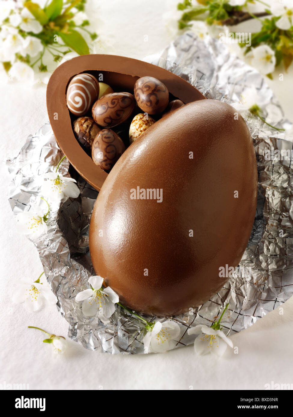 Traditional decorated chocolate Easter eggs Stock Photo - Alamy