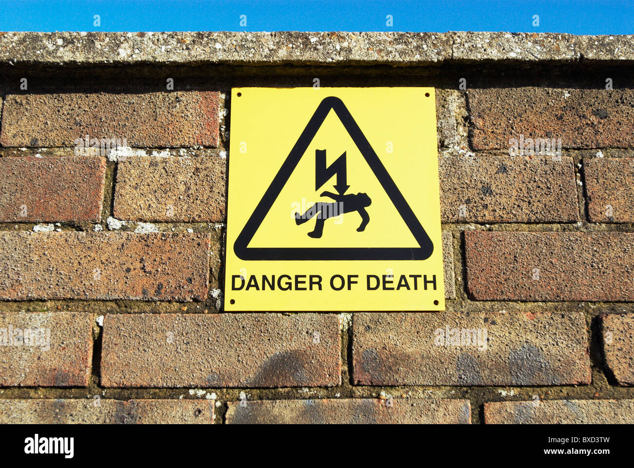 Warning sign UK Stock Photo - Alamy