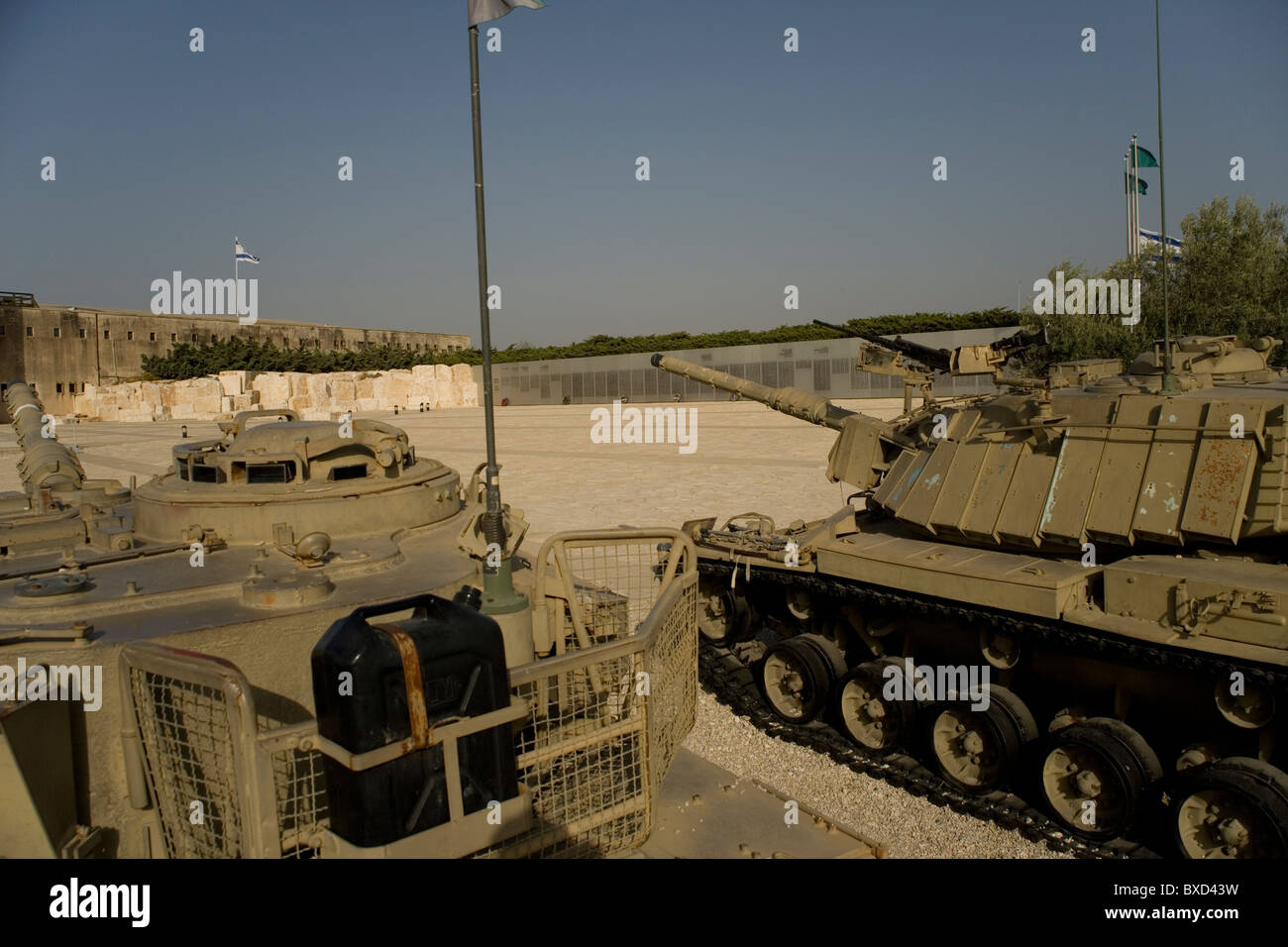 The Old British Police Fort and Centurion Tank at the Israeli Armored ...