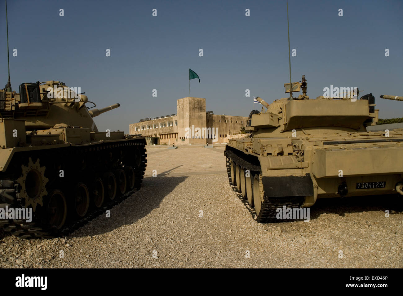 The Old British Police Fort and Centurion Tank at the Israeli Armored ...