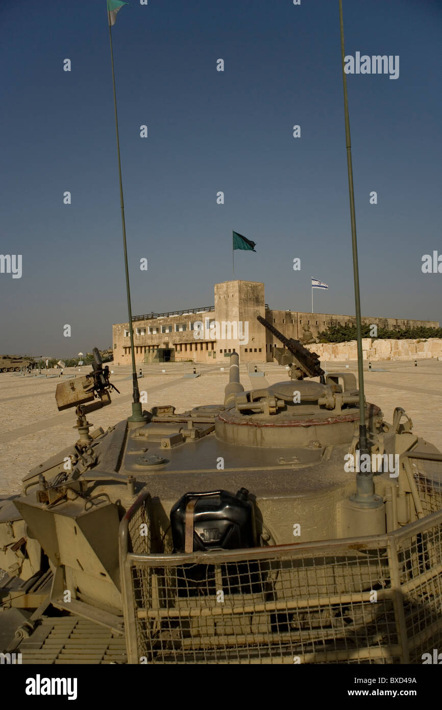 The Old British Police Fort and Centurion Tank at the Israeli Armored ...