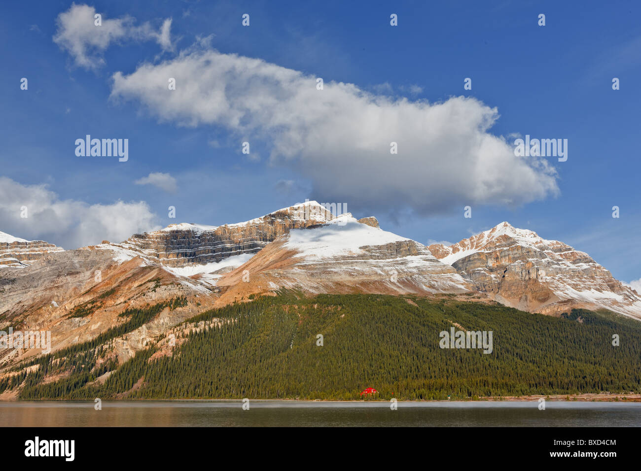 Bow Lake, Canadian Rockies, Banff National Park, Alberta, Canada Stock ...