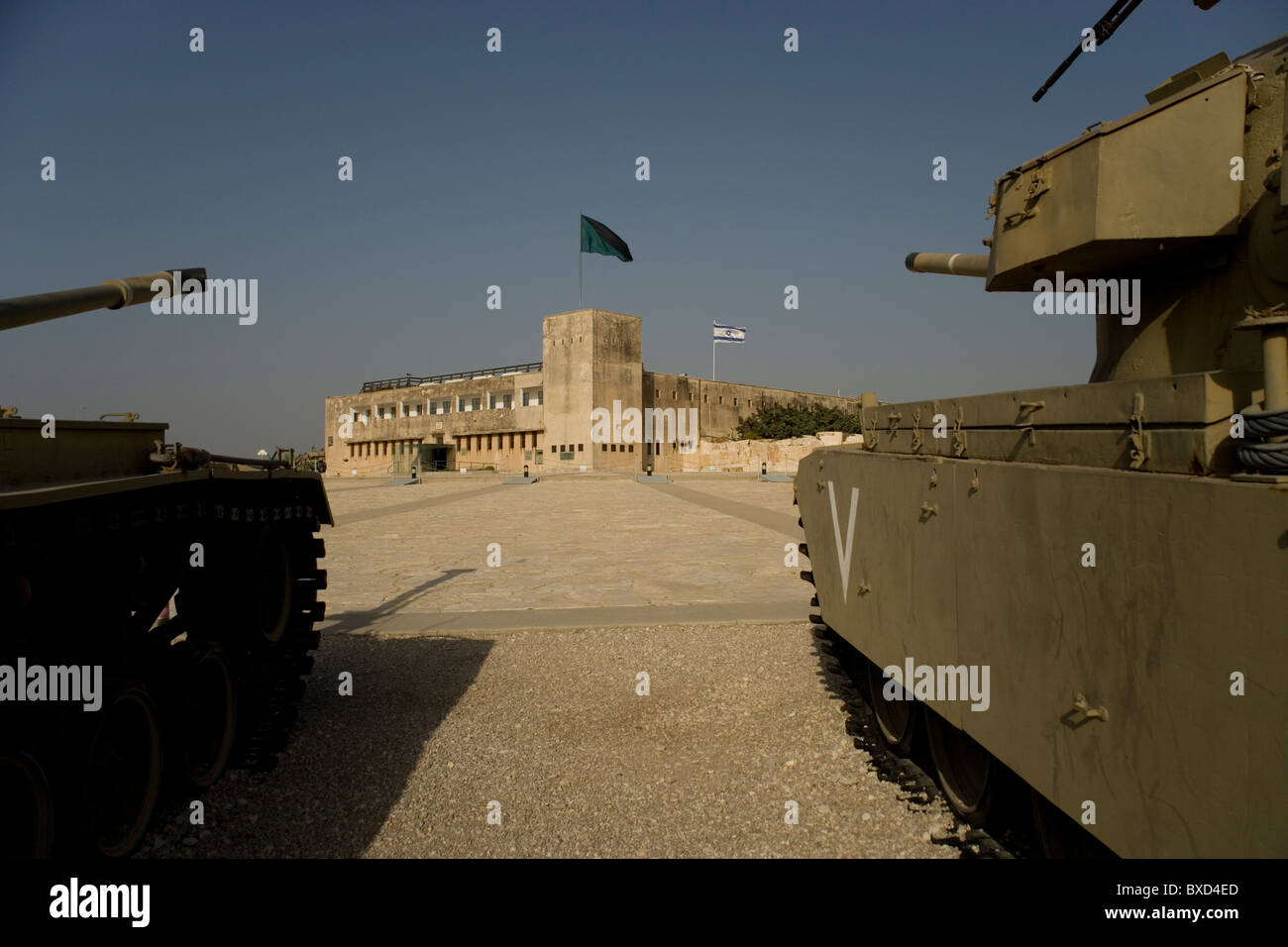 The Old British Police Fort and Centurion Tank at the Israeli Armored ...
