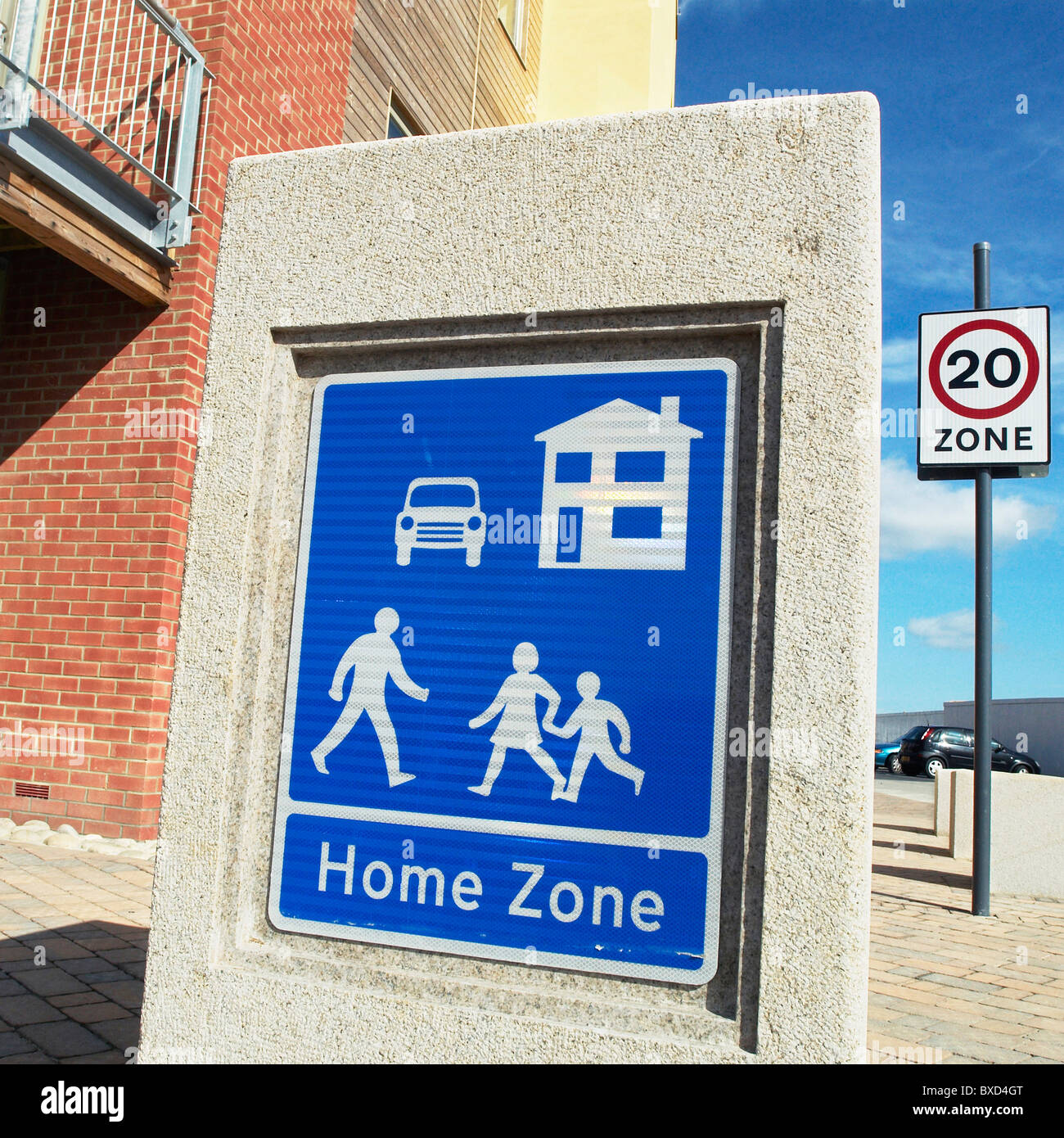 Home Zone area on a new housing site at the South Lynn Millennium ...