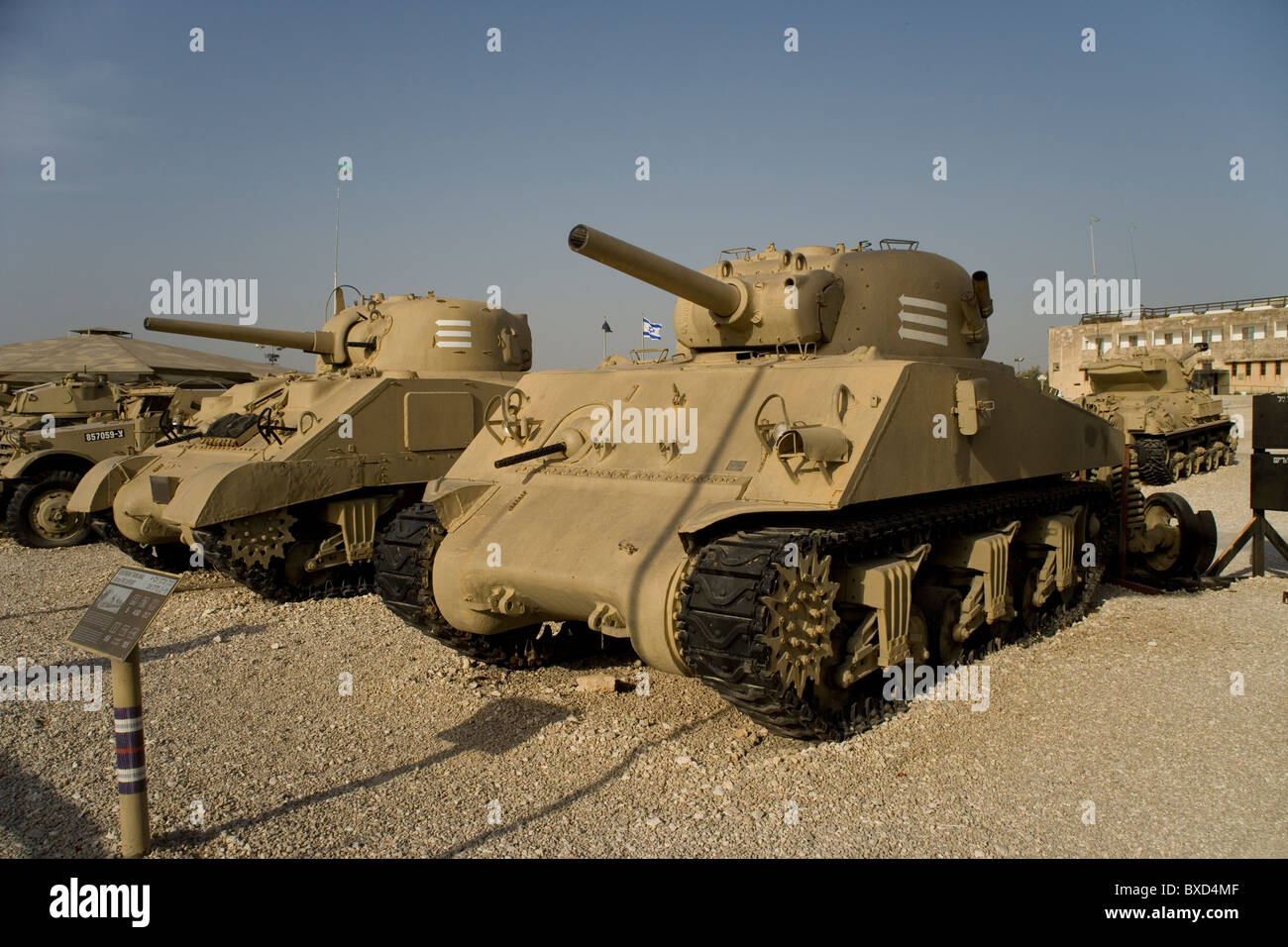 Sherman 105mm Fire Support tank at the Israeli Armored Corps Museum at ...