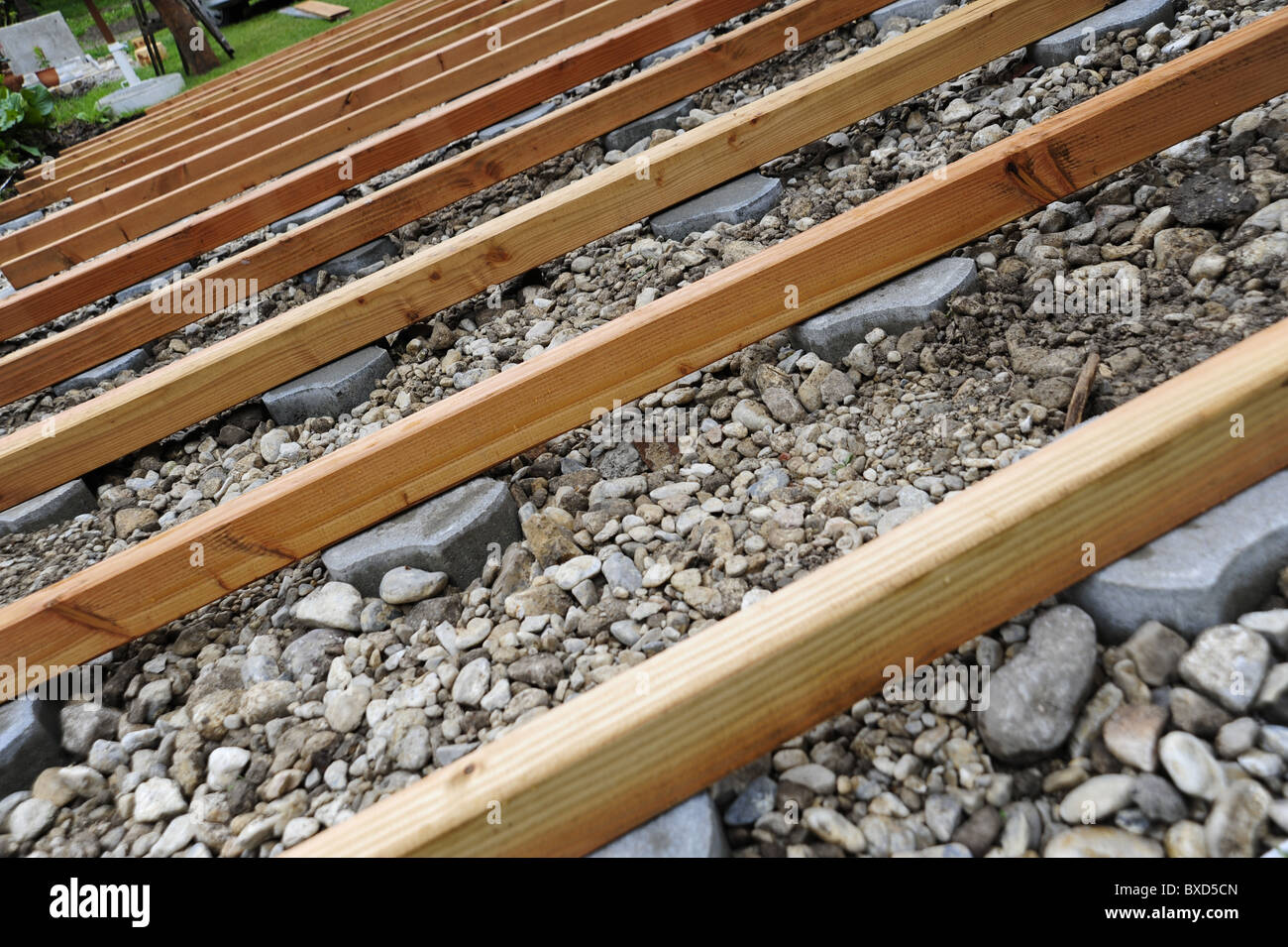 garden terrace construction Stock Photo - Alamy