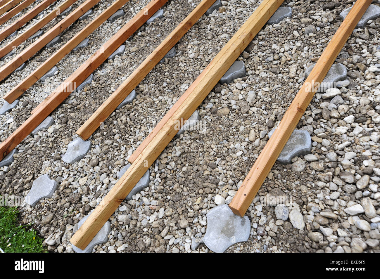 garden terrace construction Stock Photo - Alamy