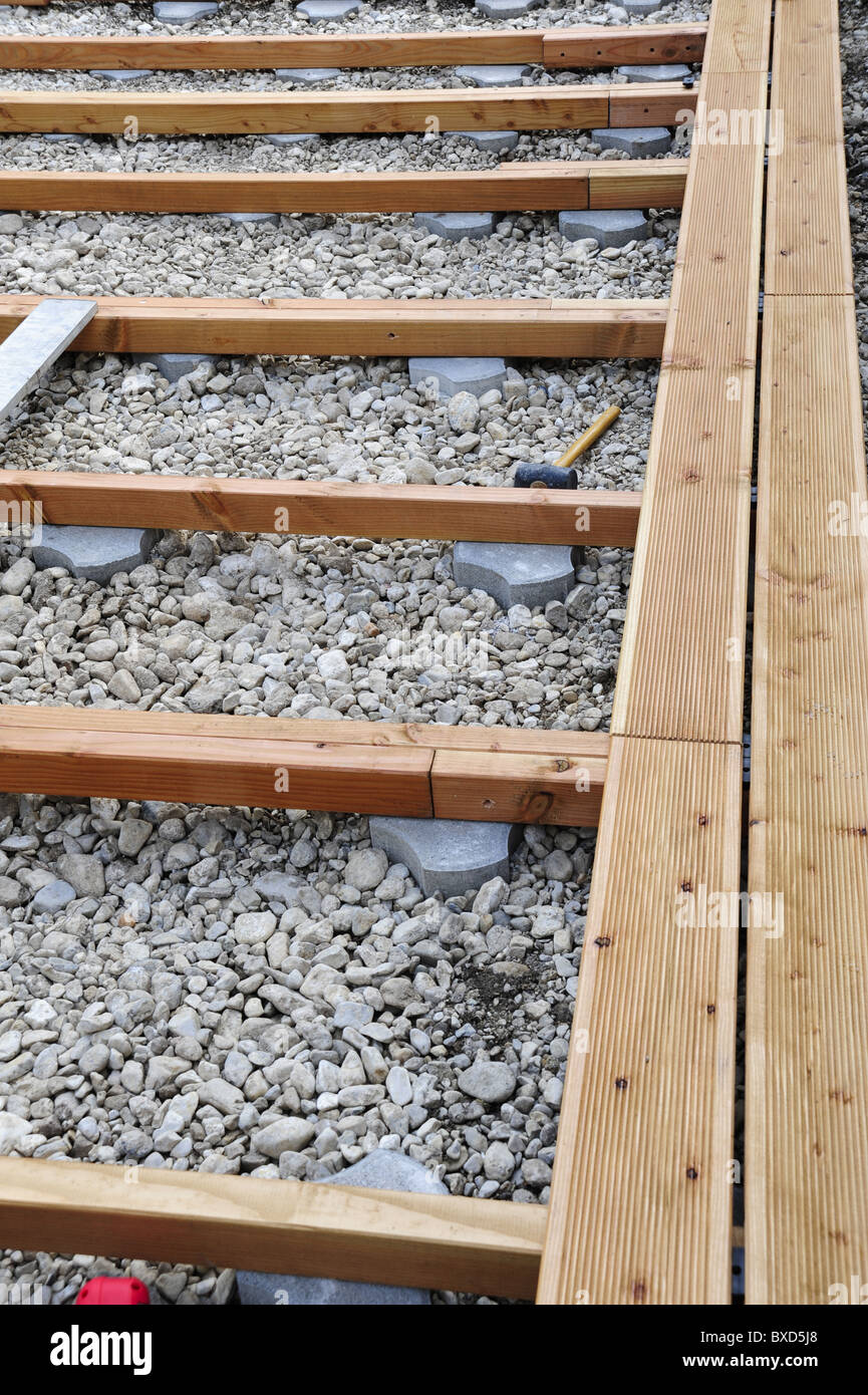 garden terrace construction Stock Photo - Alamy