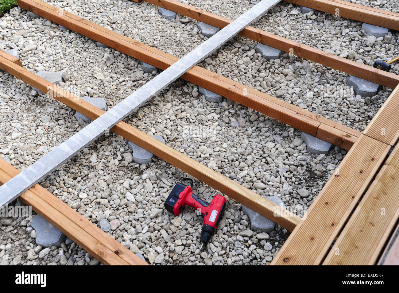 garden terrace construction Stock Photo - Alamy