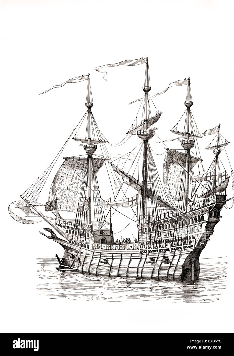Man-of-War which carried Henry VIII from England to France in 1520 for ...