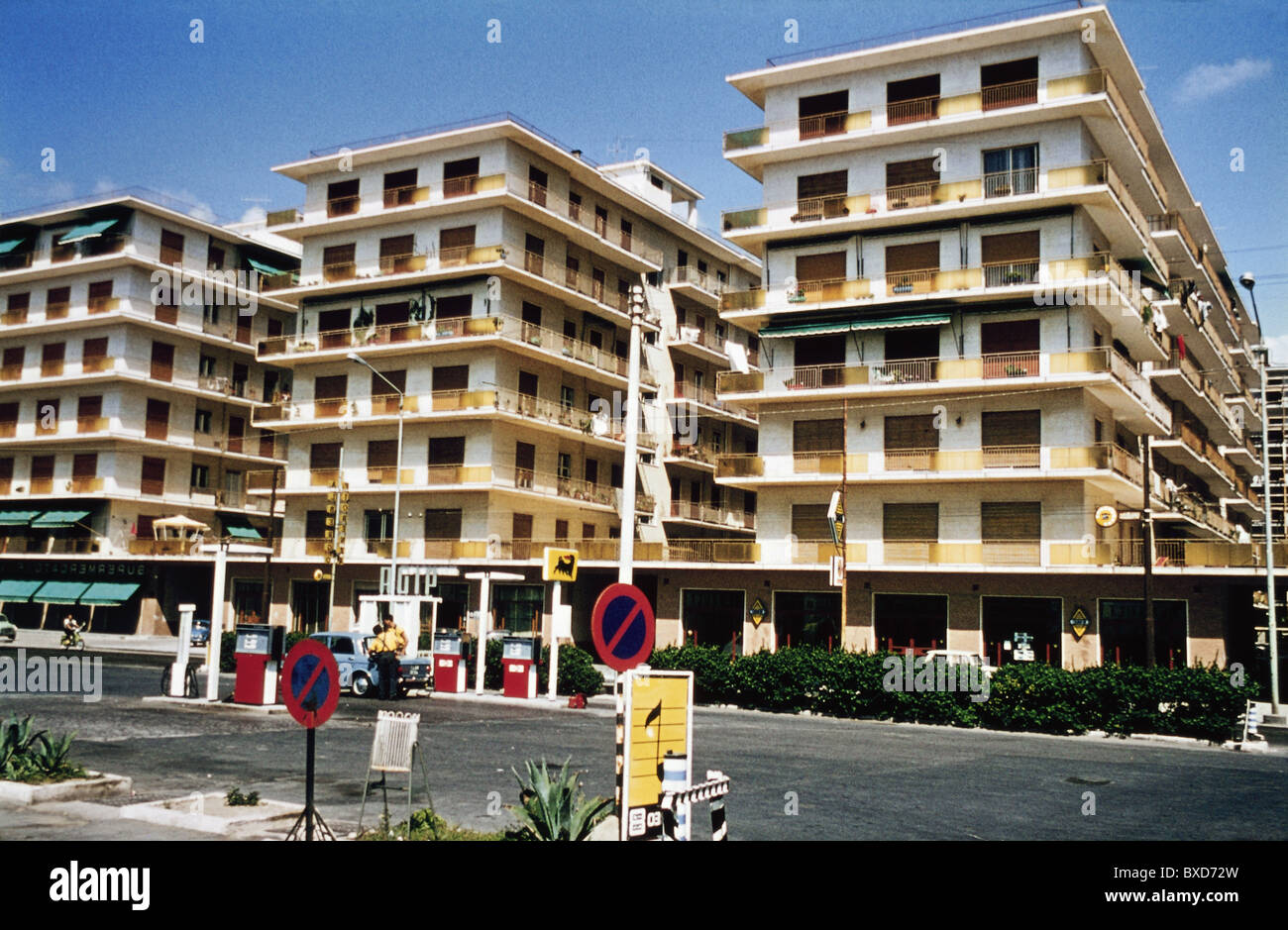 geography / travel, Italy, Salerno, apartment buildings of a new house ...