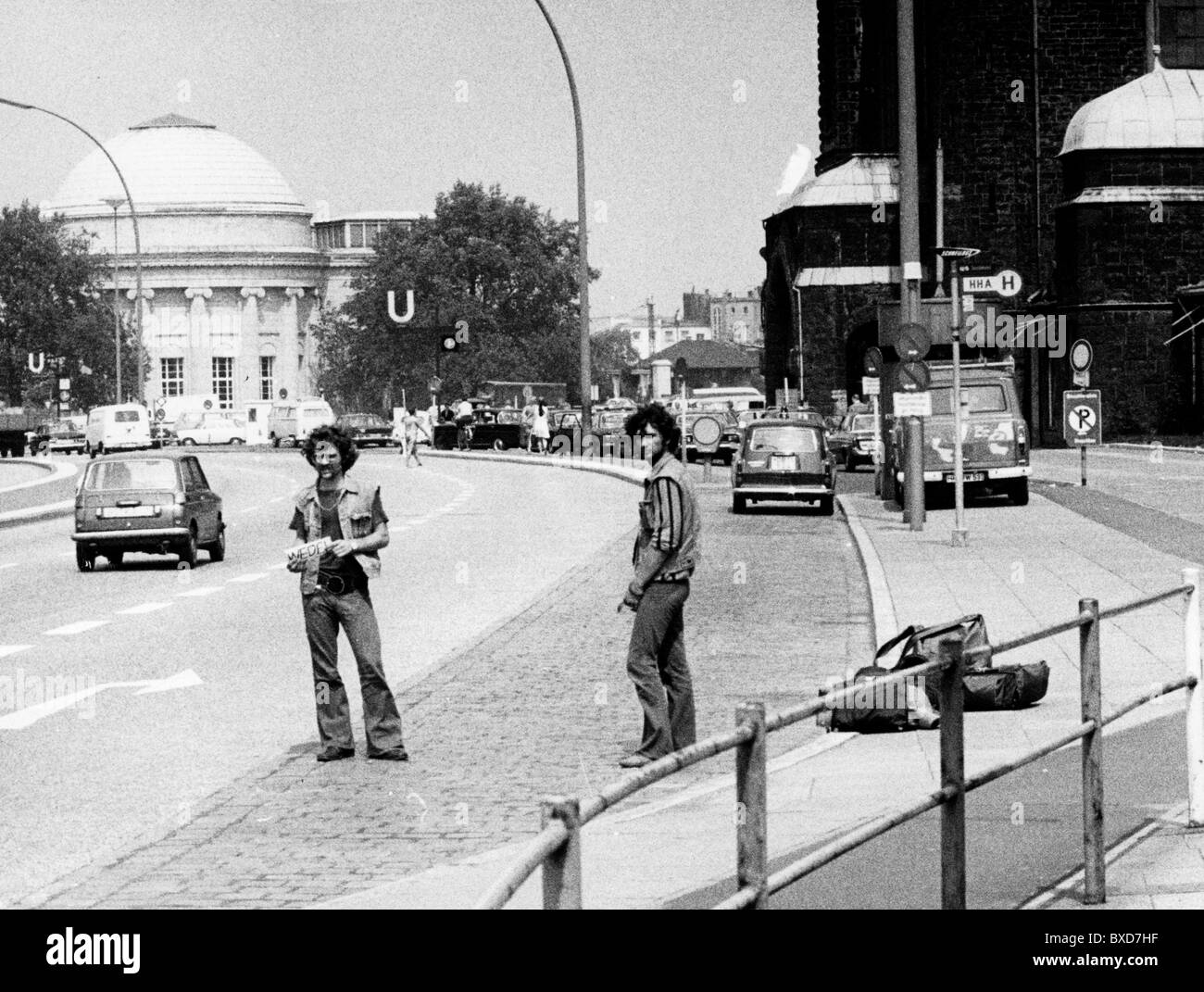 tourism, hitchhiker, teenager on the road, April 1970, Additional ...