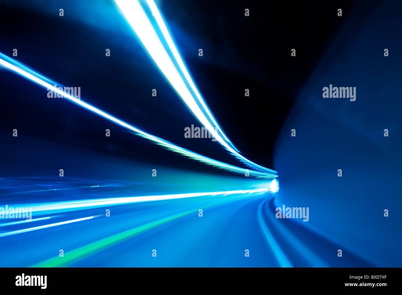 Tunnel going dark blue hi-res stock photography and images - Alamy