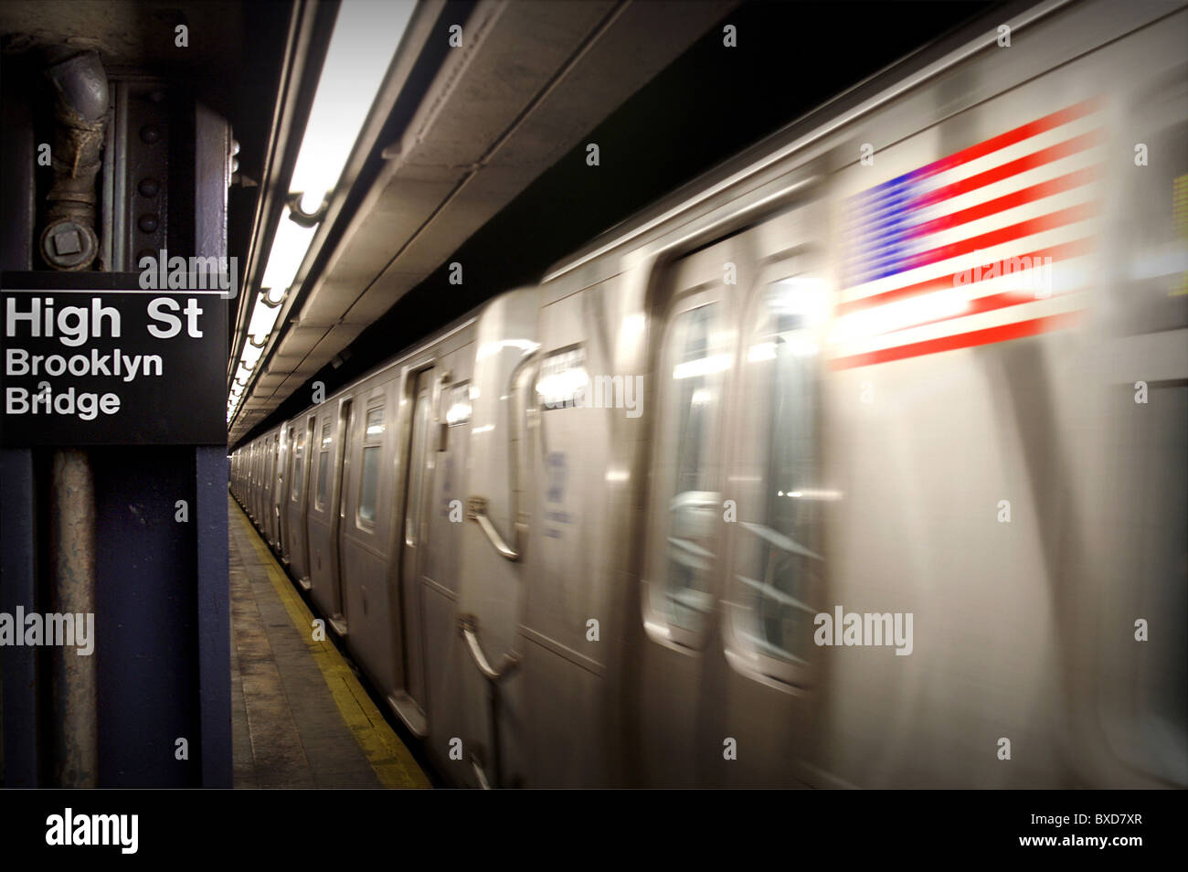 Brooklyn Bridge tube station, New York City Stock Photo - Alamy