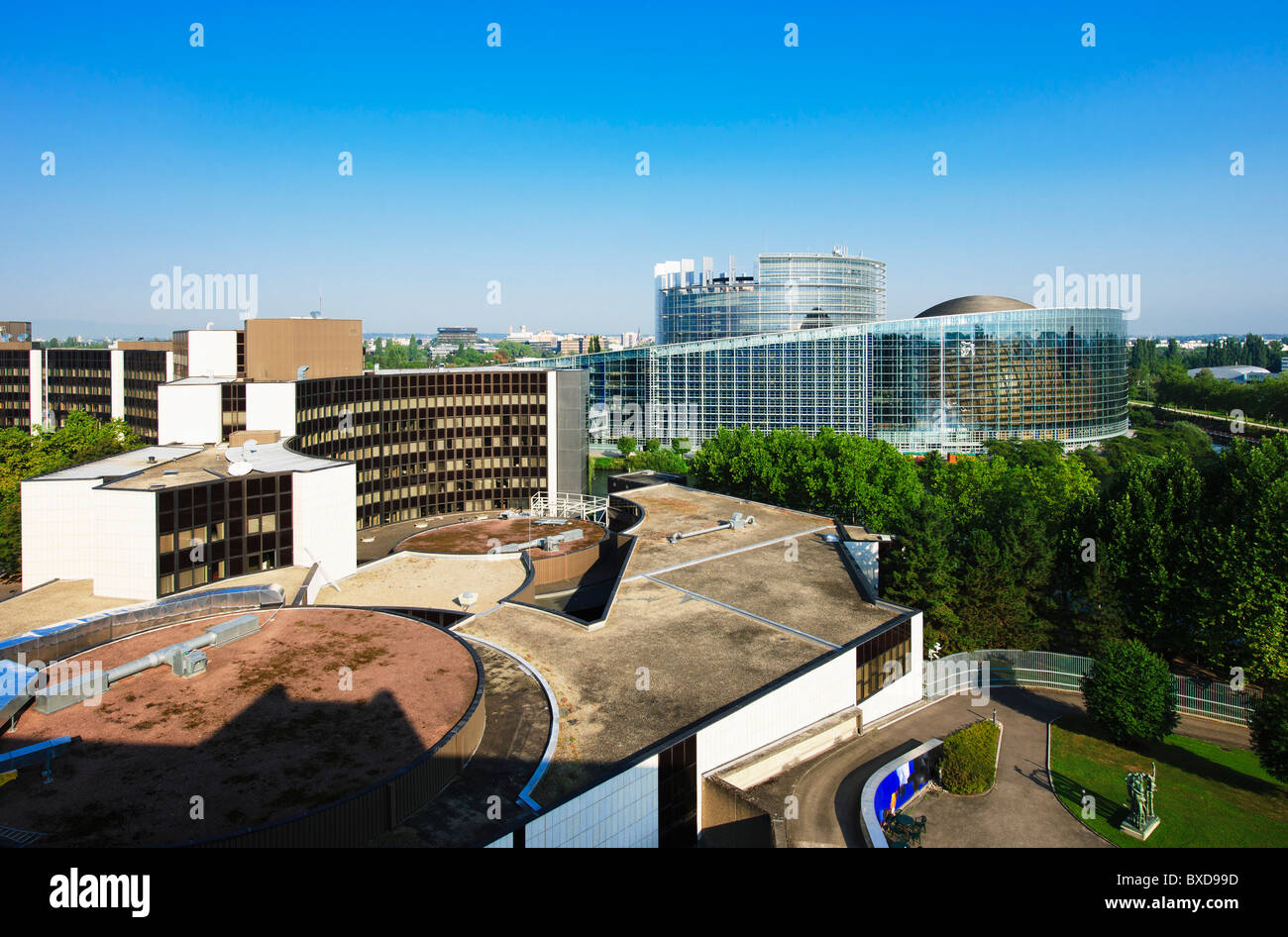 European Parliament buildings and Louise Weiss building, Strasbourg ...