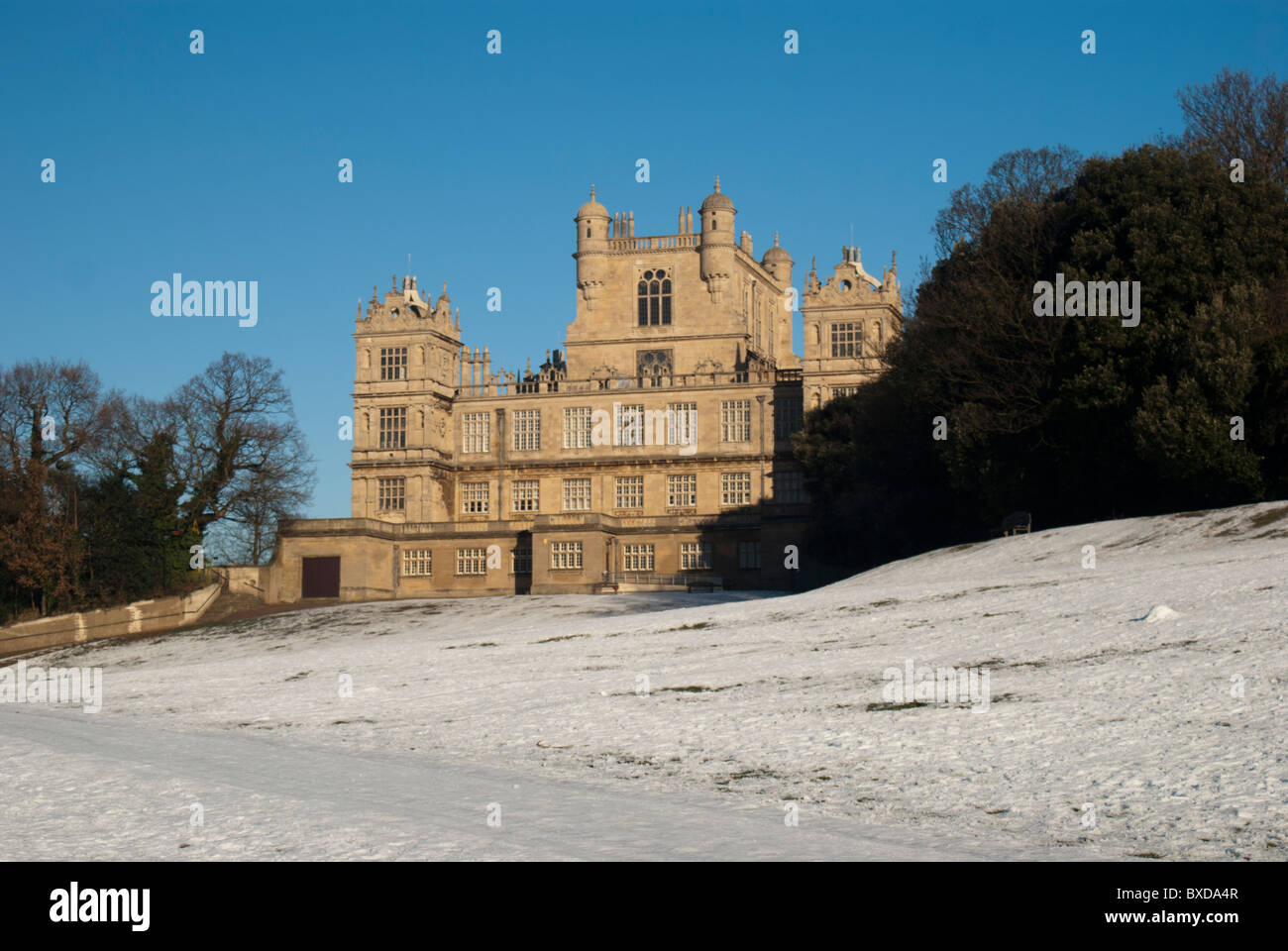 Wollaton Hall in winter Stock Photo - Alamy
