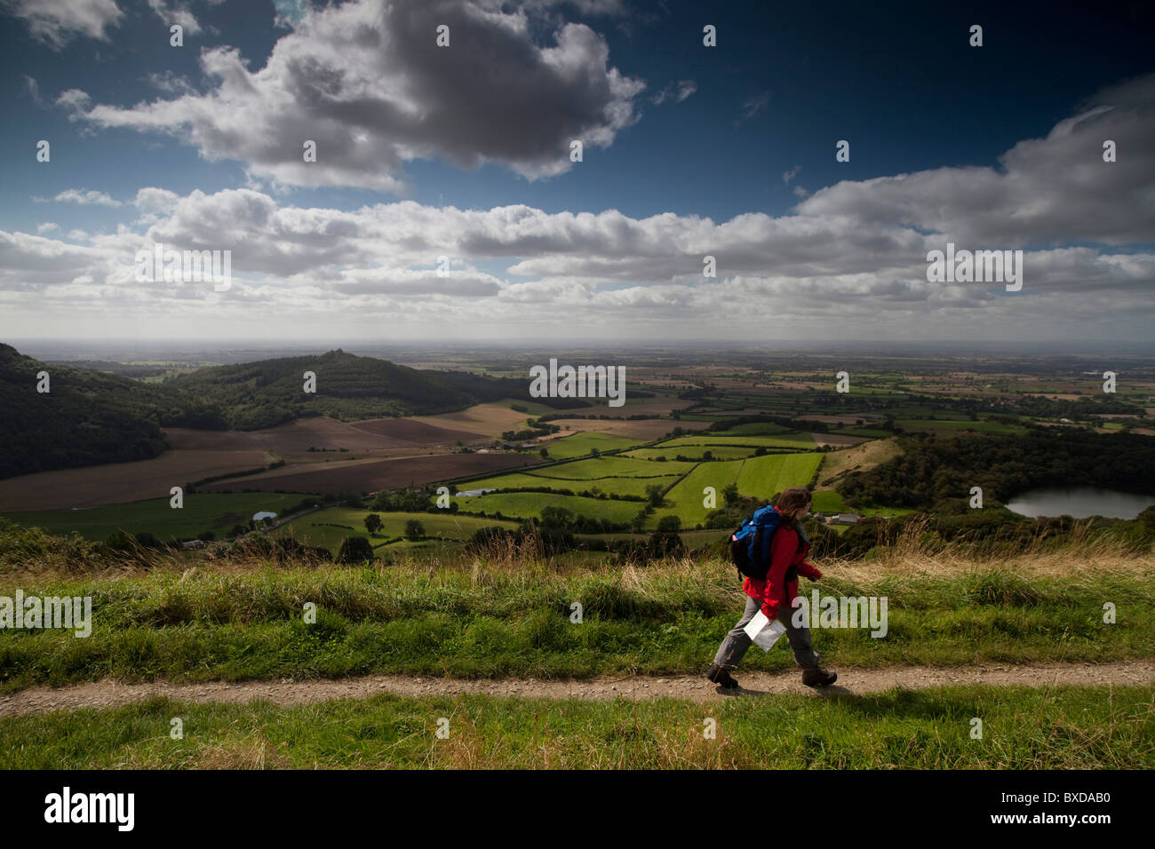 Rambler Walker Cleveland Way North Yorkshire National Trail Stock Photo ...