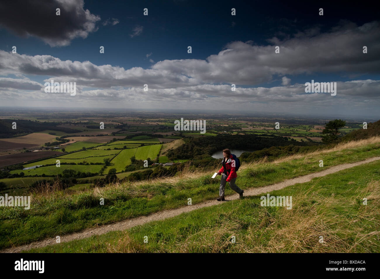 Rambler Walker Cleveland Way North Yorkshire National Trail Stock Photo ...