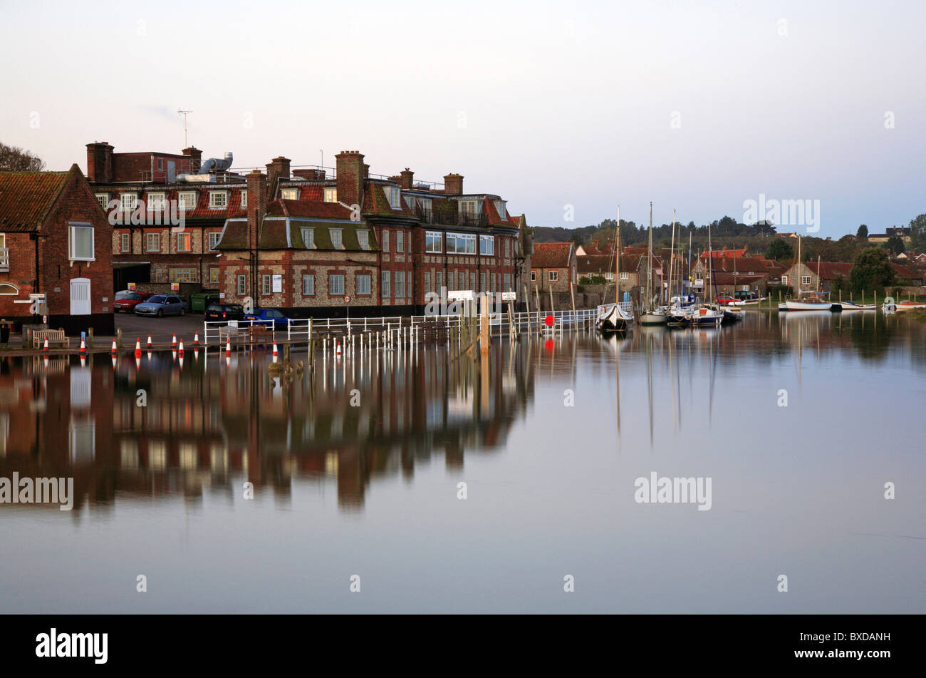 A spring tide at Blakeney, Norfolk, England, United Kingdom, with ...