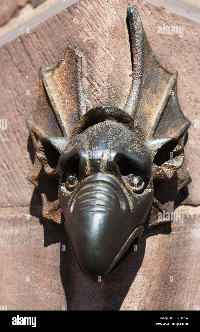 Chimera at Notre-Dame gothic cathedral 14th century, Strasbourg, Alsace ...