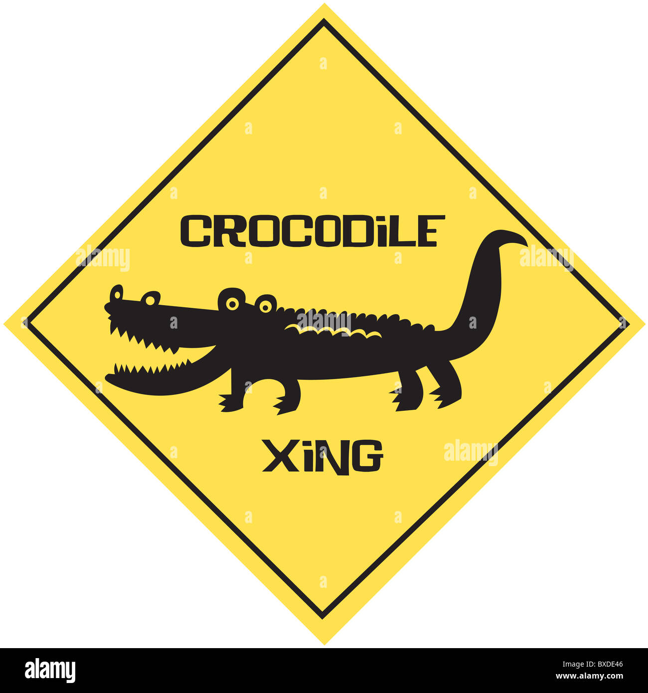 Crocodile Crossing Sign High Resolution Stock Photography and Images ...