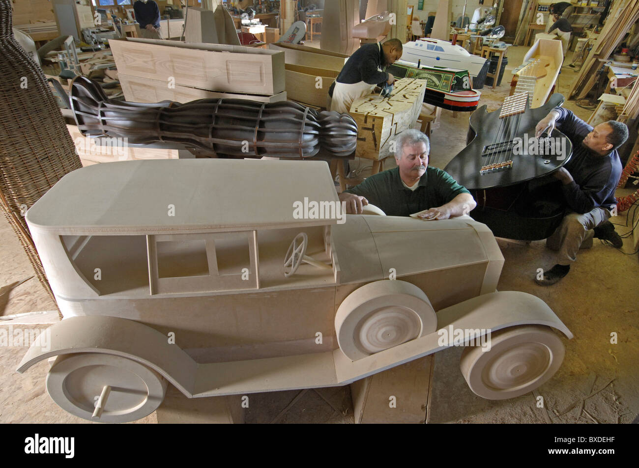 Coffin makers at work Stock Photo - Alamy